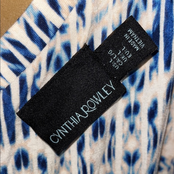 Cynthia Rowley | Dresses | Cynthia Rowley Blue And White Abstract ...